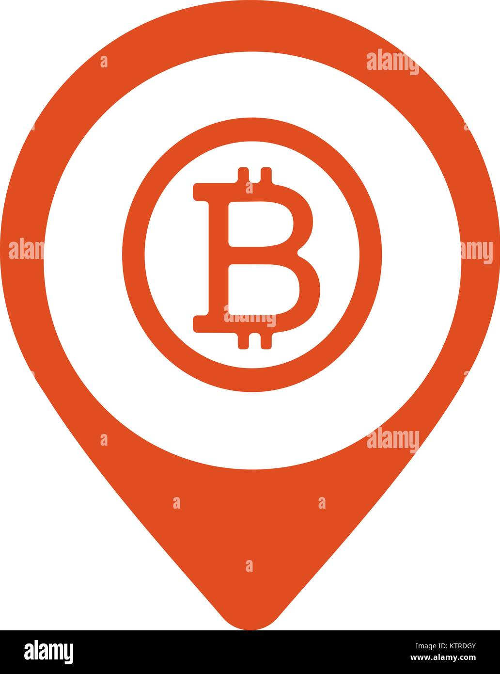 Orange bitcoin sign Stock Vector Images - Alamy