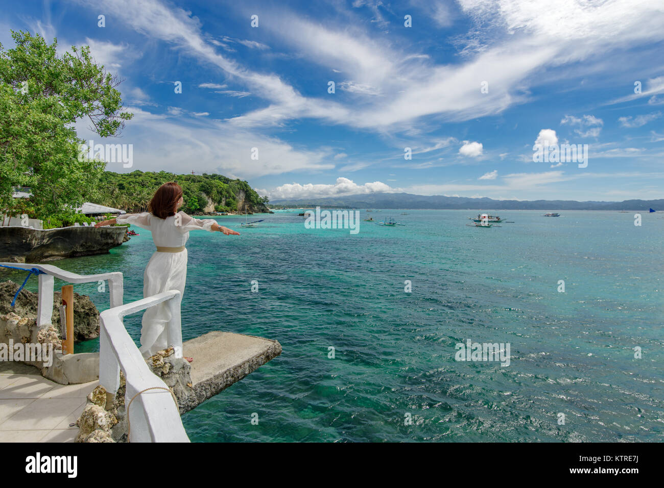 beautiful view at boracay, Philippines Stock Photo - Alamy
