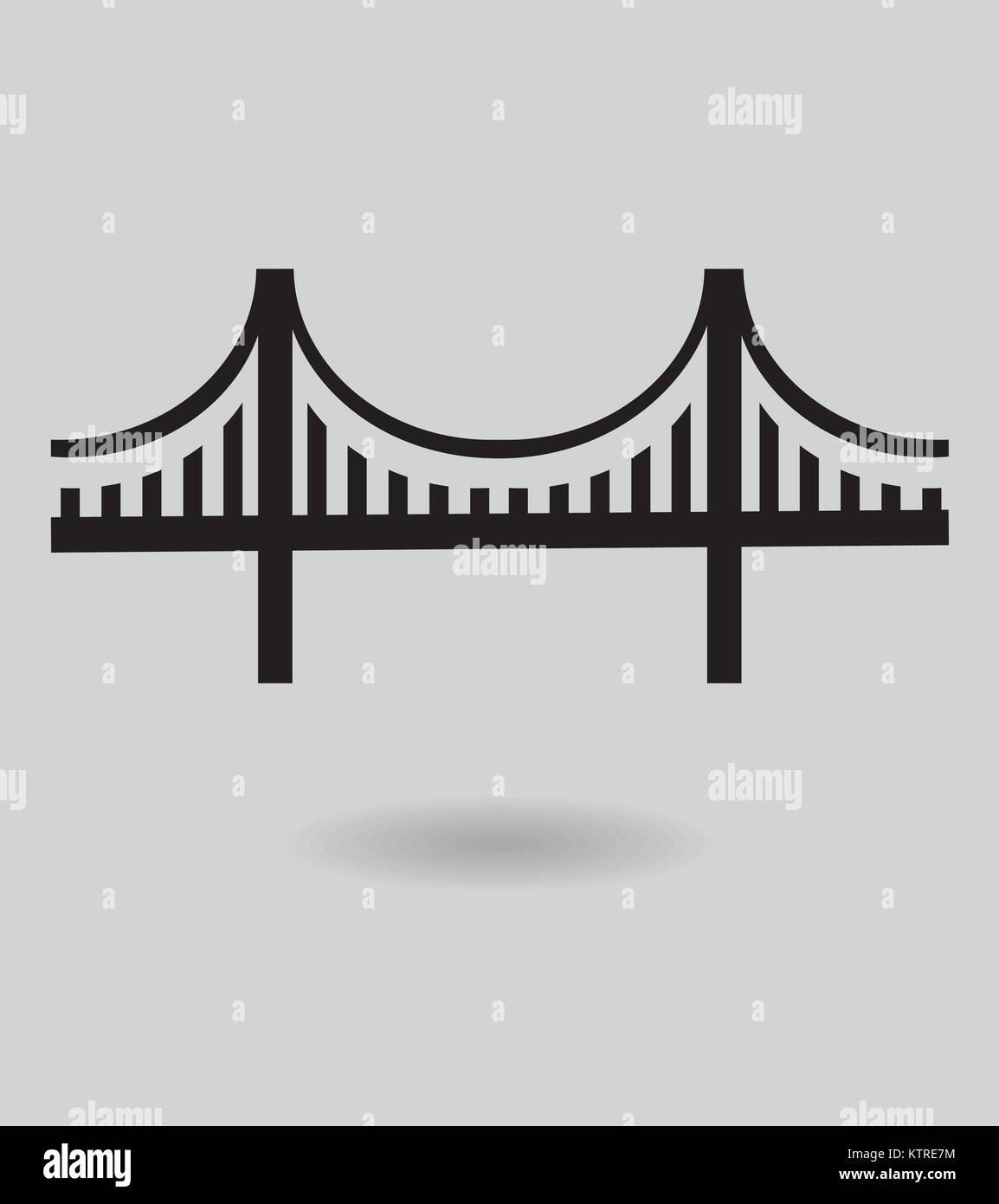 vector illustration of a golden gate bridge icon Stock Vector Image ...