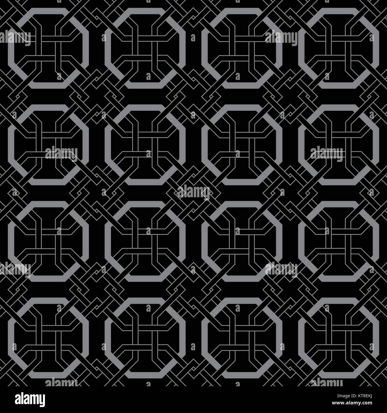 Antique seamless silver background octagon frame cross geometry Stock ...