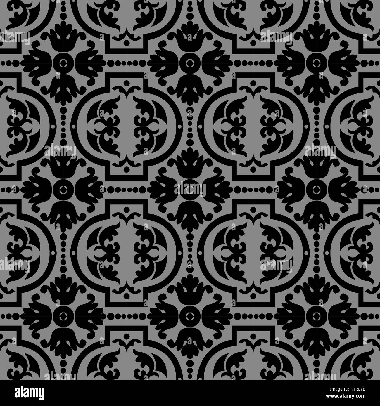Antique seamless silver background spiral round flower Stock Vector ...