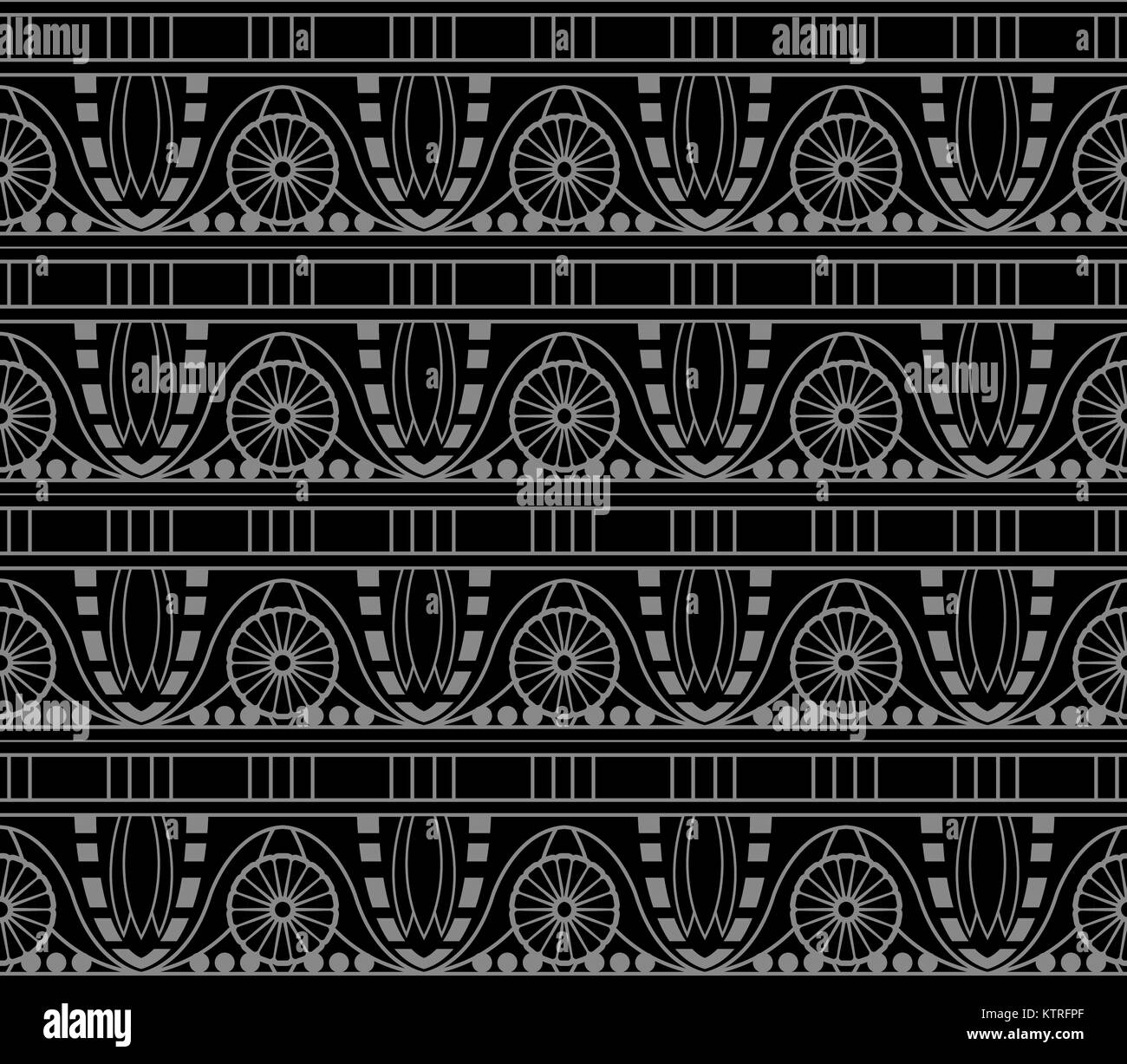 Antique seamless silver background aboriginal round flower curve Stock ...