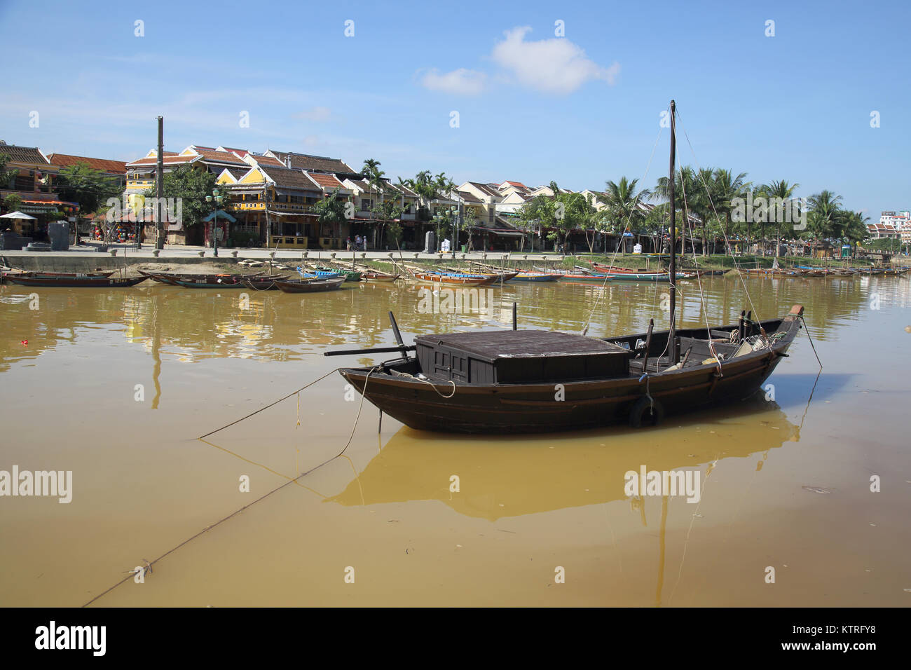 thu bon river flowing through hoi an vietnam Stock Photo - Alamy