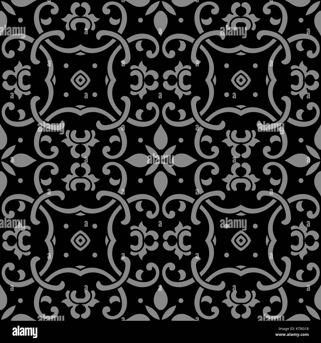 Antique seamless background curve cross chain flower oriental chintz ...