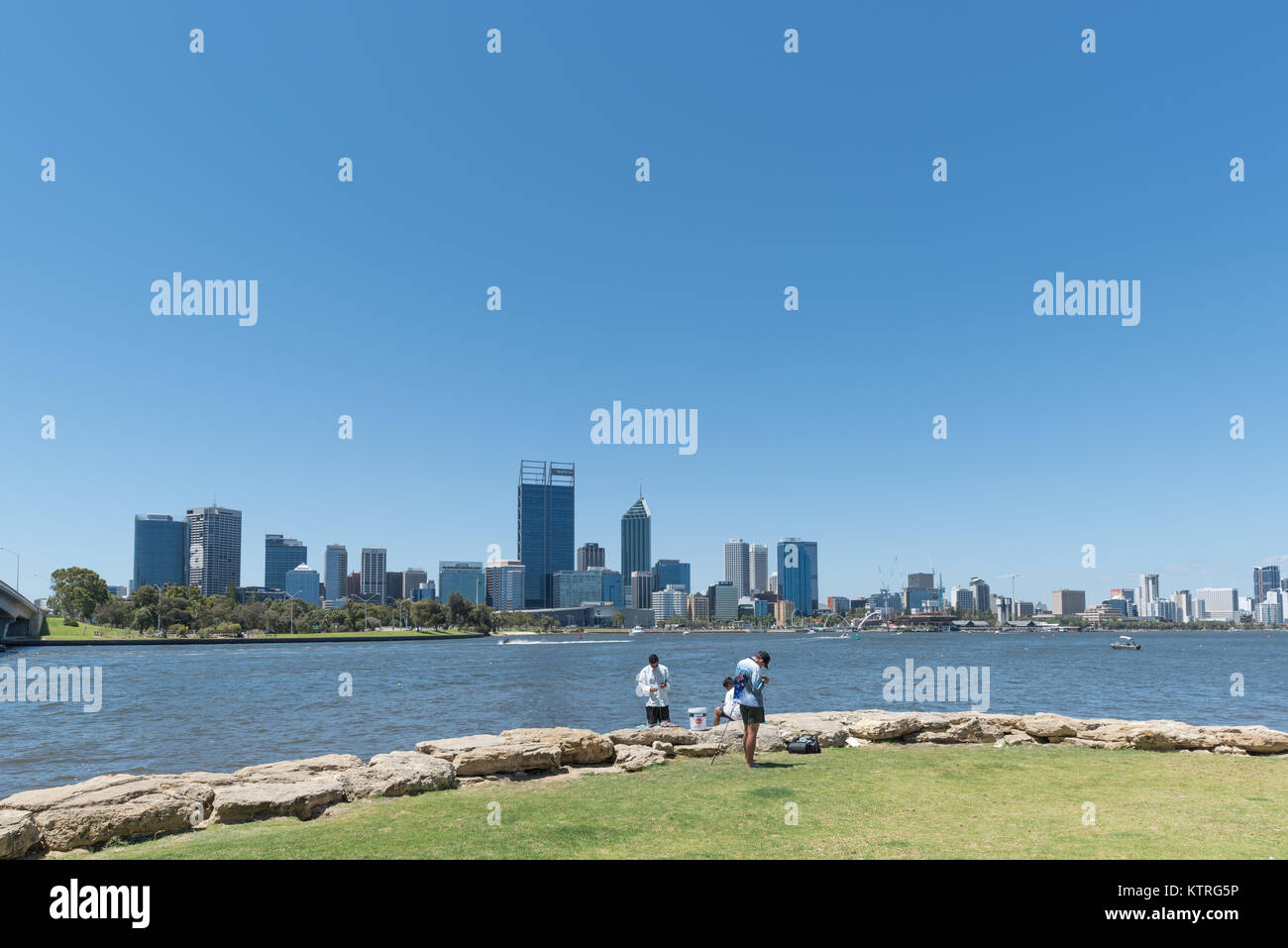 PERTH, Australia, WA / Western Australia - 2017 December 27, Swan River ...