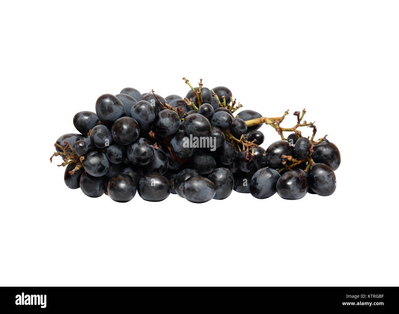 Bunch of red grapes isolated on white background with clipping path ...