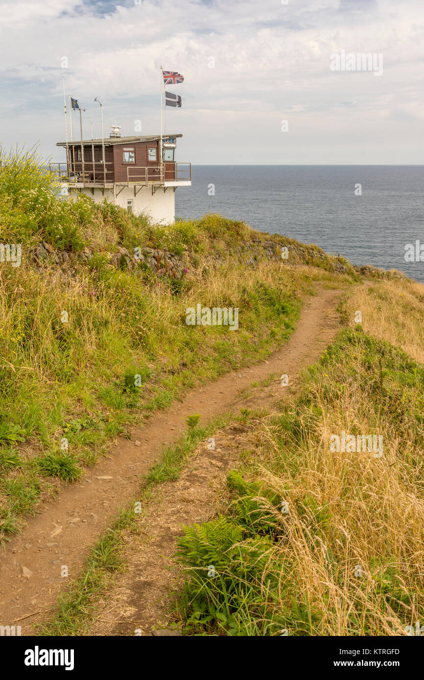 The South West Coast Path and the Bass Point lookout station - Lizard ...