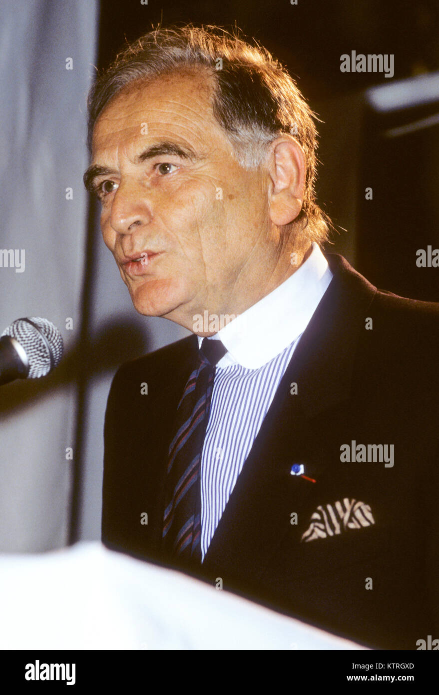 PIERRE CARDIN IItalian-French fashion designer 1985 Stock Photo - Alamy