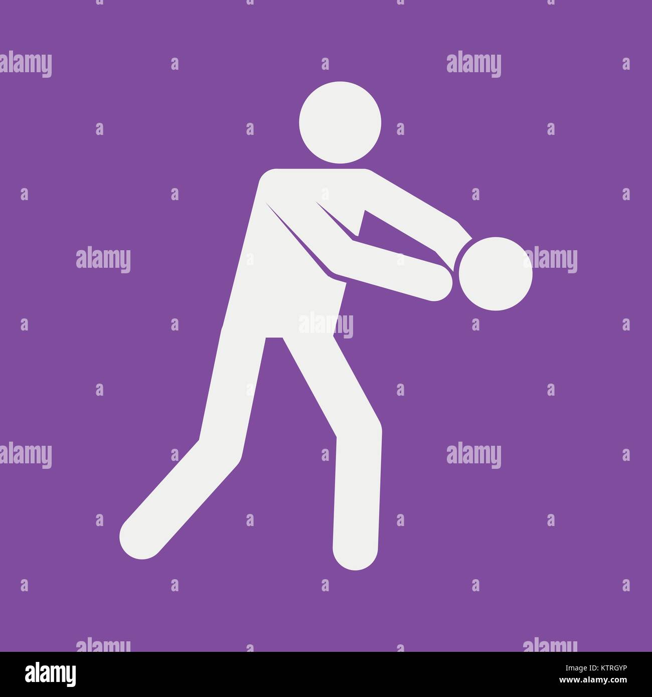 Basketball Passing Sport Figure Symbol Vector Illustration Graphic ...