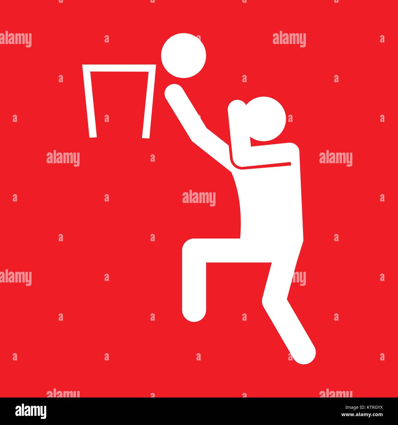 Basketball pictogram player Stock Vector Images - Alamy