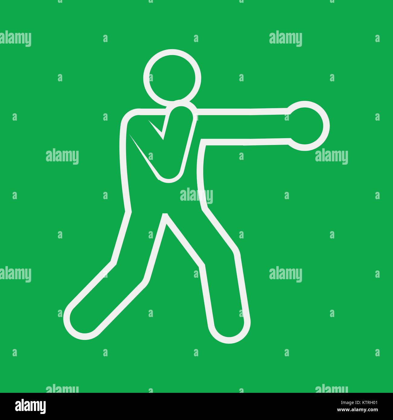 Boxing Punch Sport Figure Symbol Vector Illustration Graphic Design ...