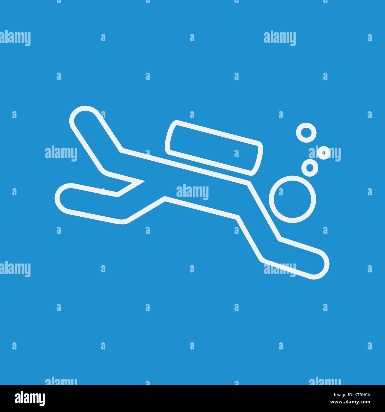 Diving Outline Sport Figure Symbol Vector Illustration Graphic Design ...