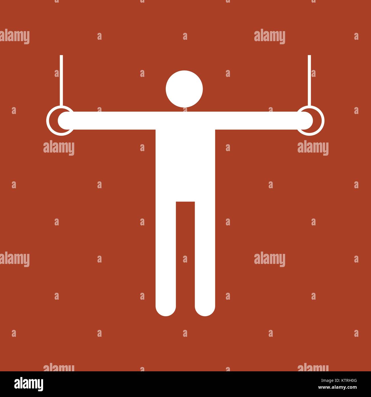 Gymnastic Flying Rings Rise Sport Figure Symbol Vector Illustration ...