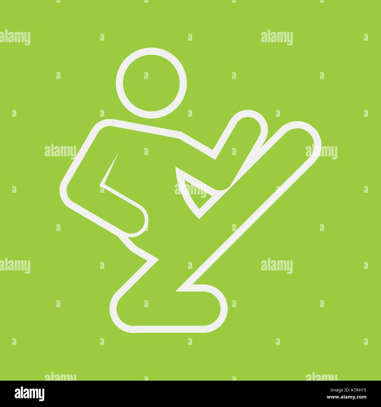 Flying Kick Karate Outline Sport Figure Symbol Vector Illustration ...