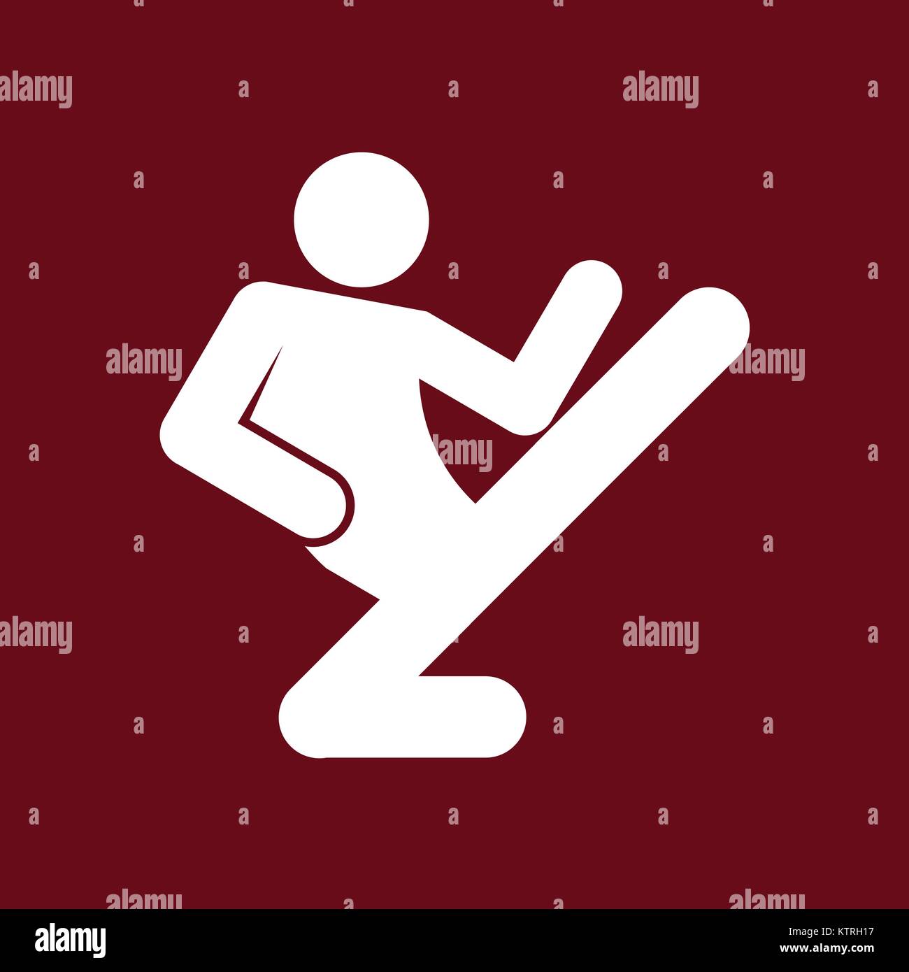 Flying Kick Karate Sport Figure Symbol Vector Illustration Graphic ...
