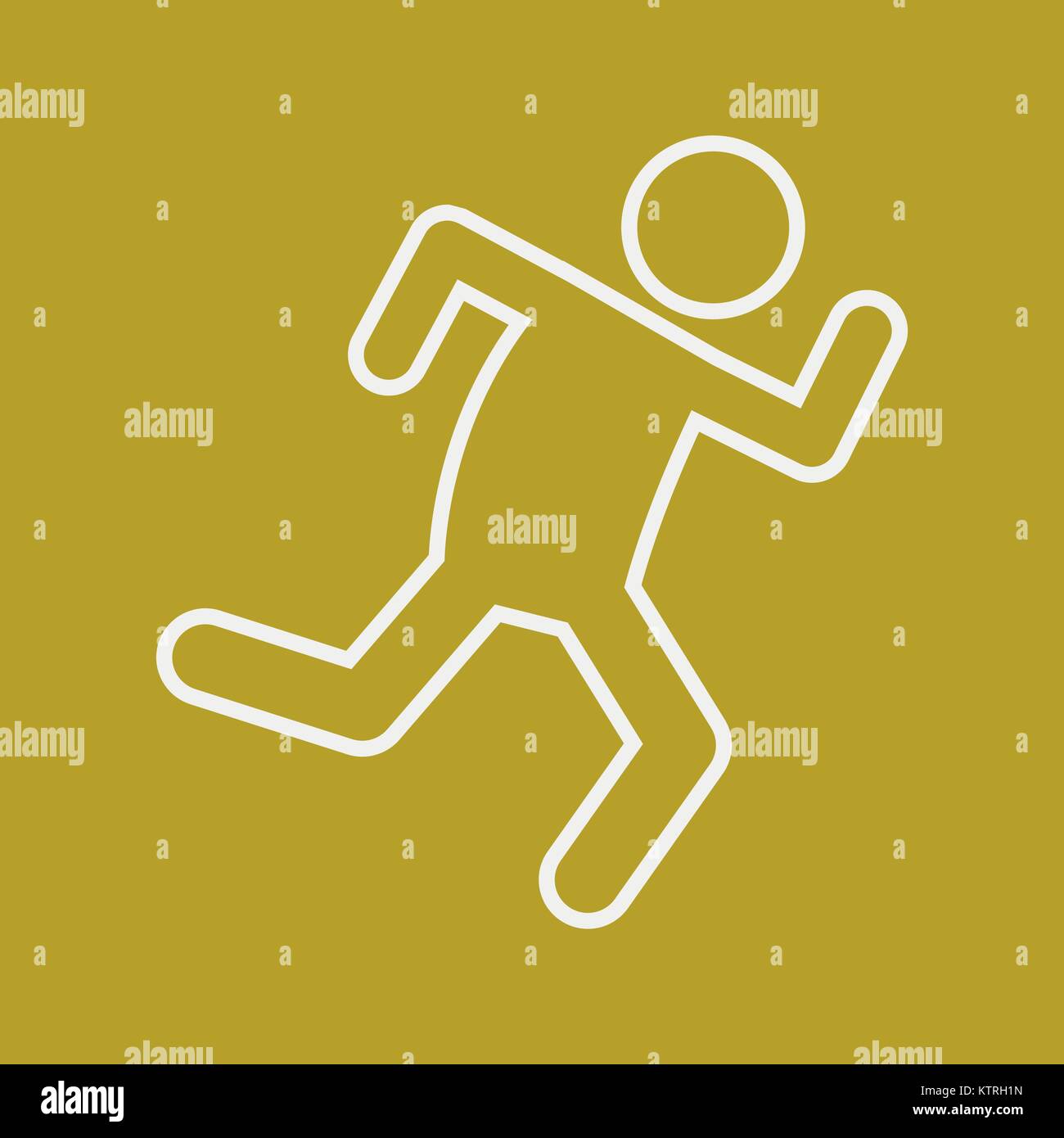 Marathon Run Outline Sport Figure Symbol Vector Illustration Graphic ...