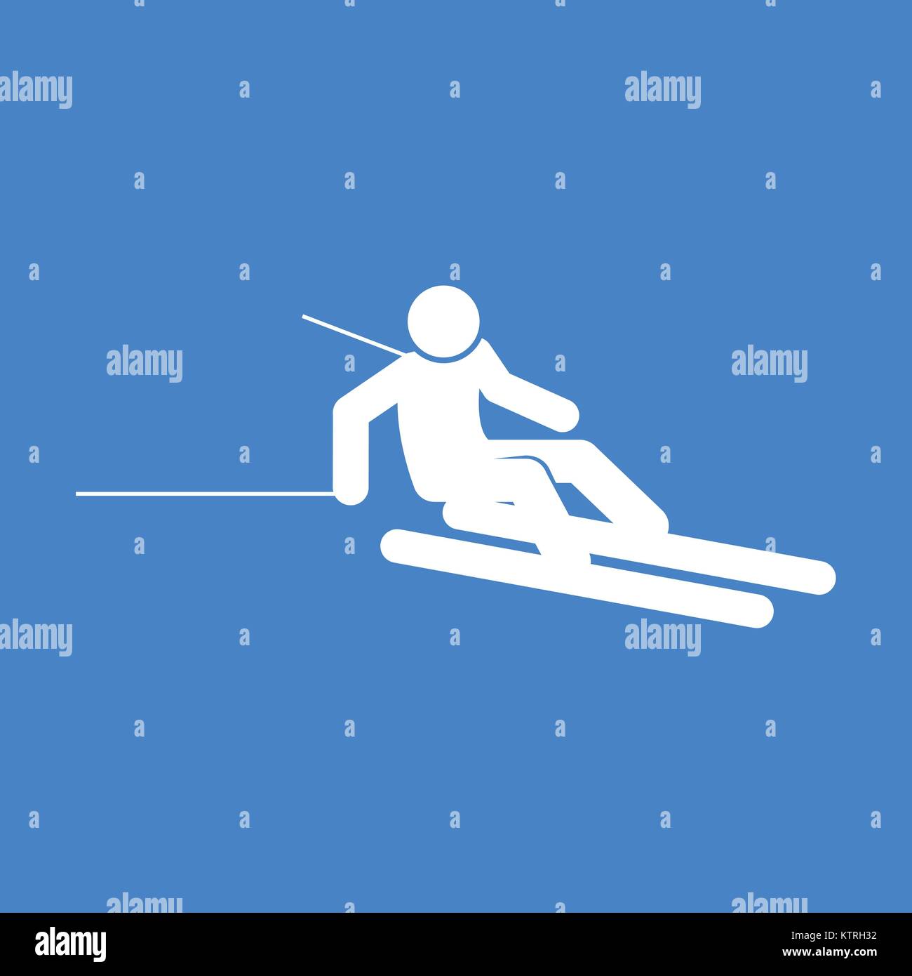 Skiing Sport Figure Symbol Vector Illustration Graphic Design Stock ...