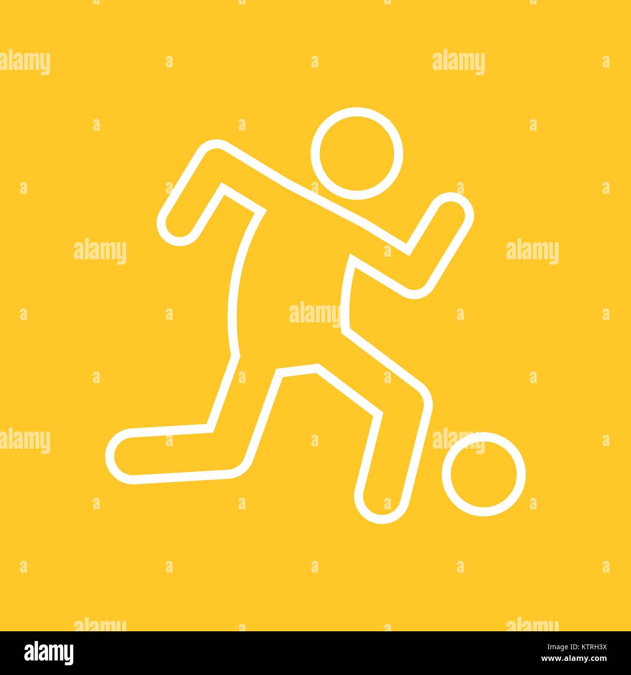 Football Soccer Sport Figure Outline Symbol Vector Illustration Graphic ...