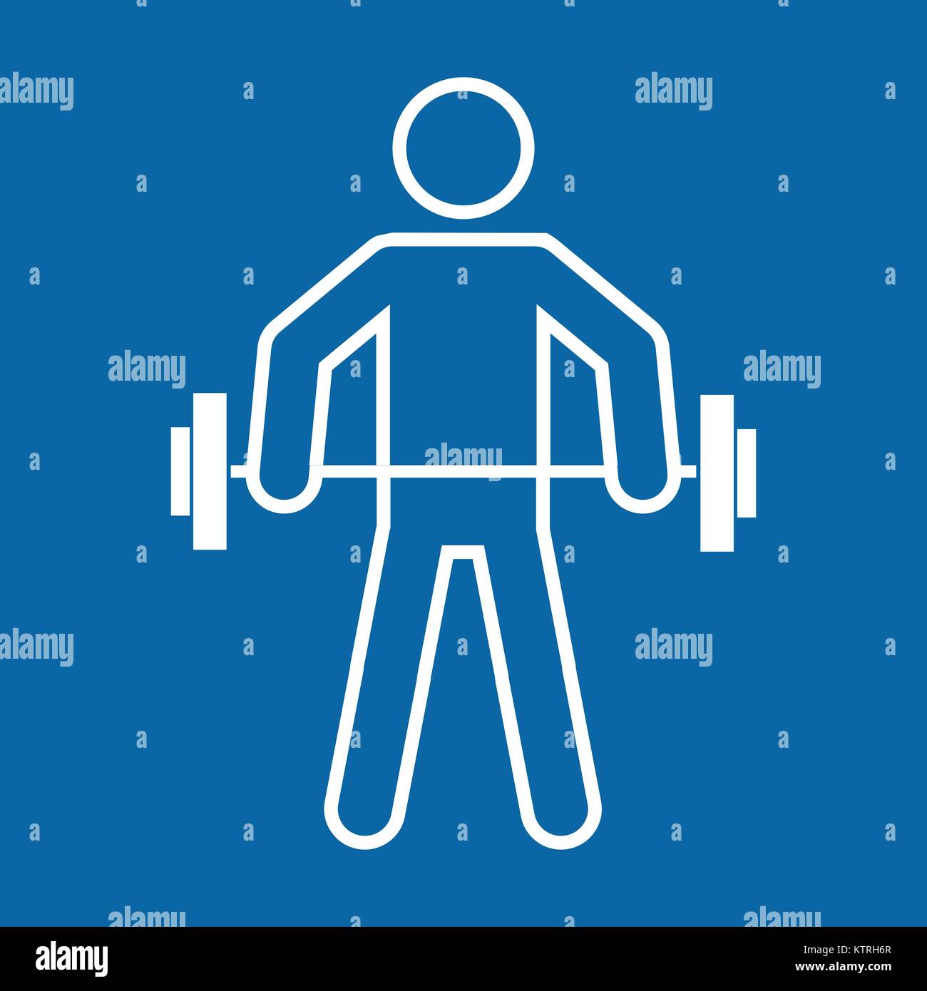 Weightlifting Sport Figure Outline Symbol Vector Illustration Graphic ...