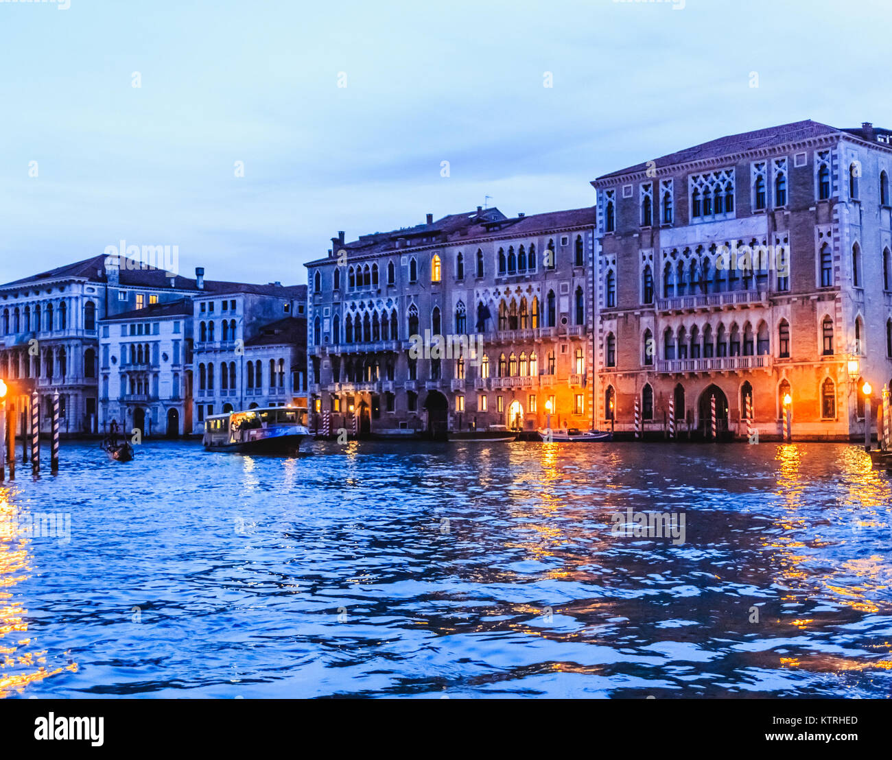Dusk and Blue Light on Venice Canal Stock Photo - Alamy