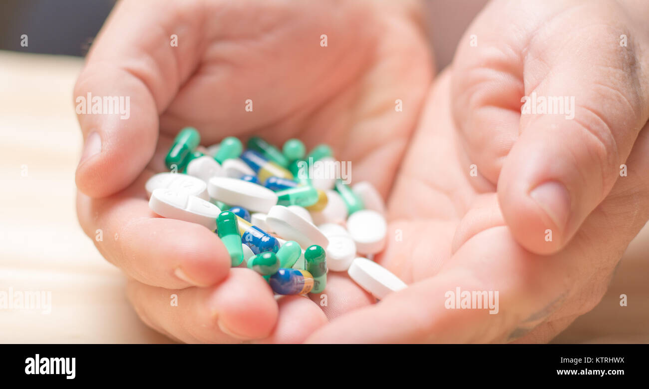 Different medication capsules tablets hi-res stock photography and ...