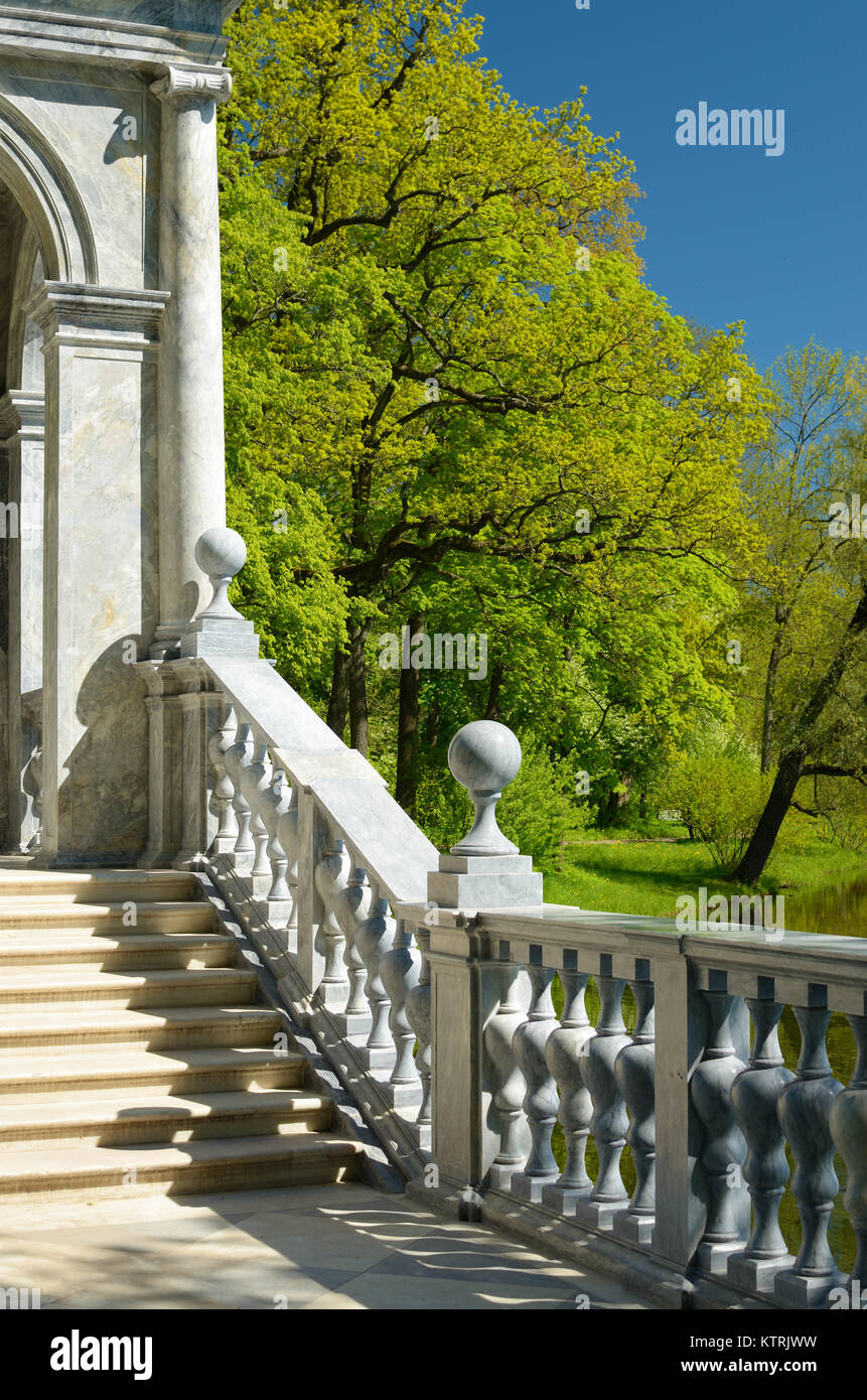 Granite fence in classic style are part of the architectural object ...
