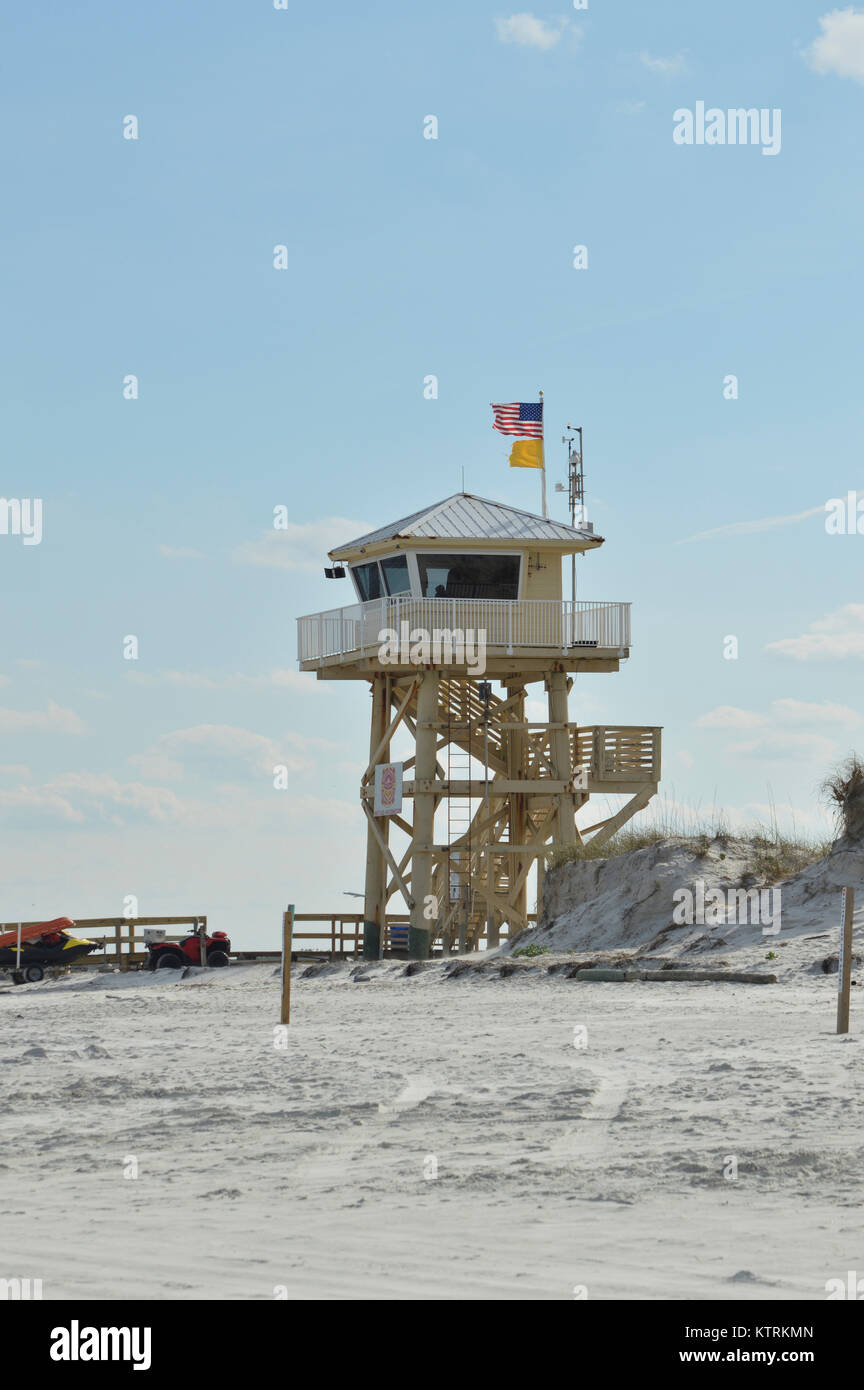 Lifeguard tower on the Beach Stock Photo - Alamy