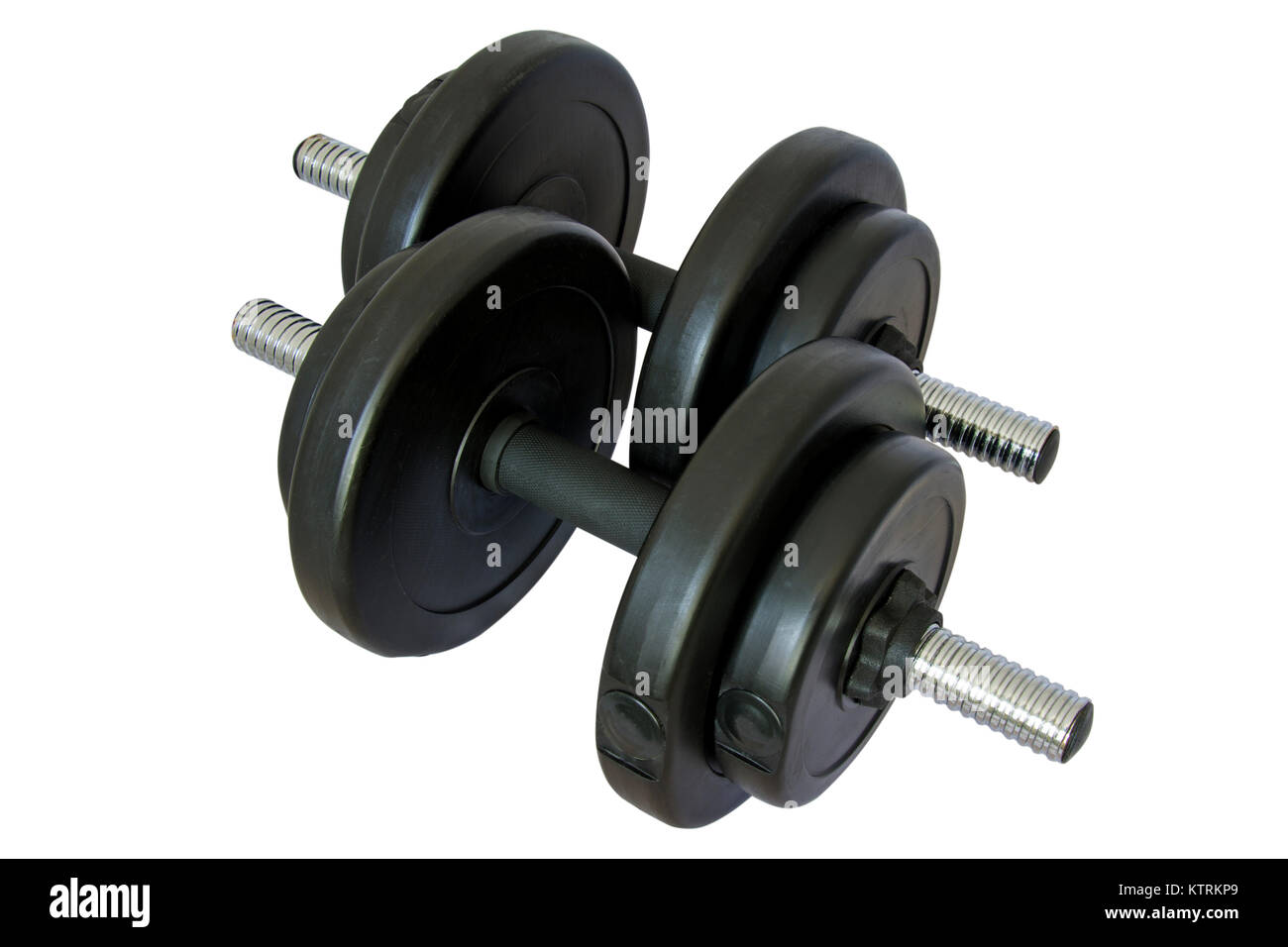 Exercise hand weights isolated on a white background Stock Photo - Alamy