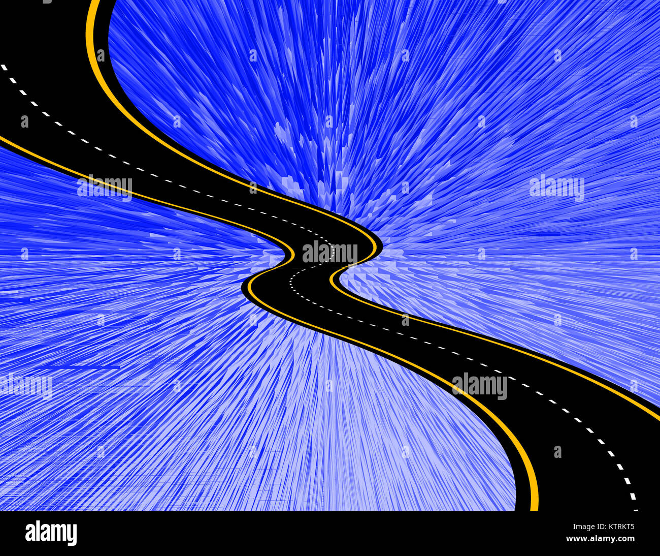 Abstract composition. Road in rays of light. 3D rendering Stock Photo ...