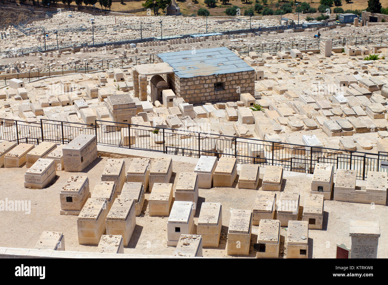 Ancient Jewish cemetery on the Mount of Olives in Jerusalem Stock Photo ...