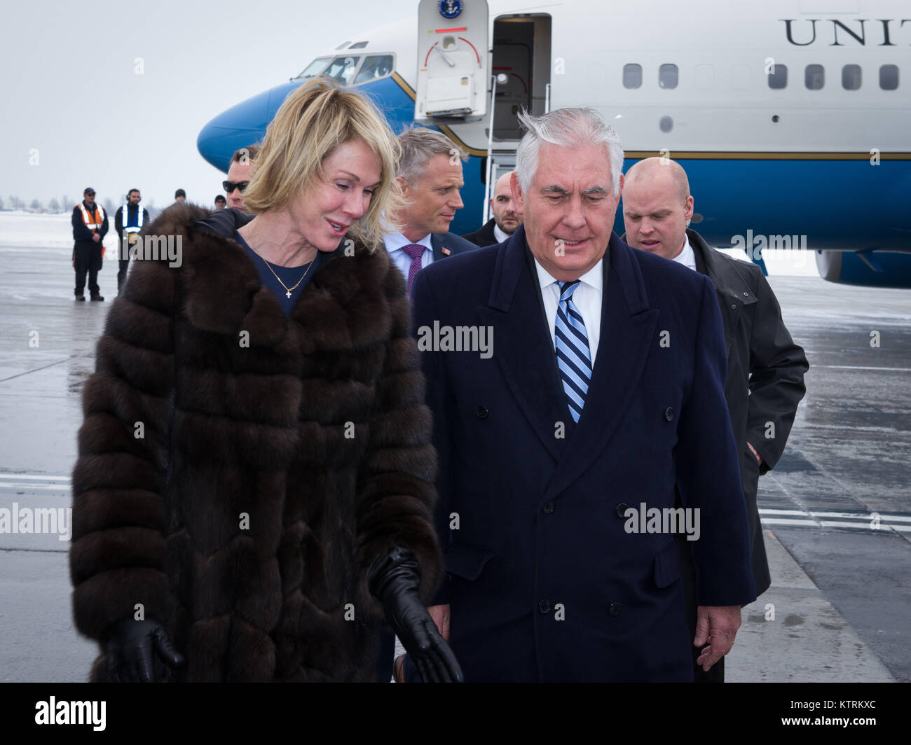 U.S. Ambassador to Canada Kelly Craft (left) greets U.S. Secretary of ...