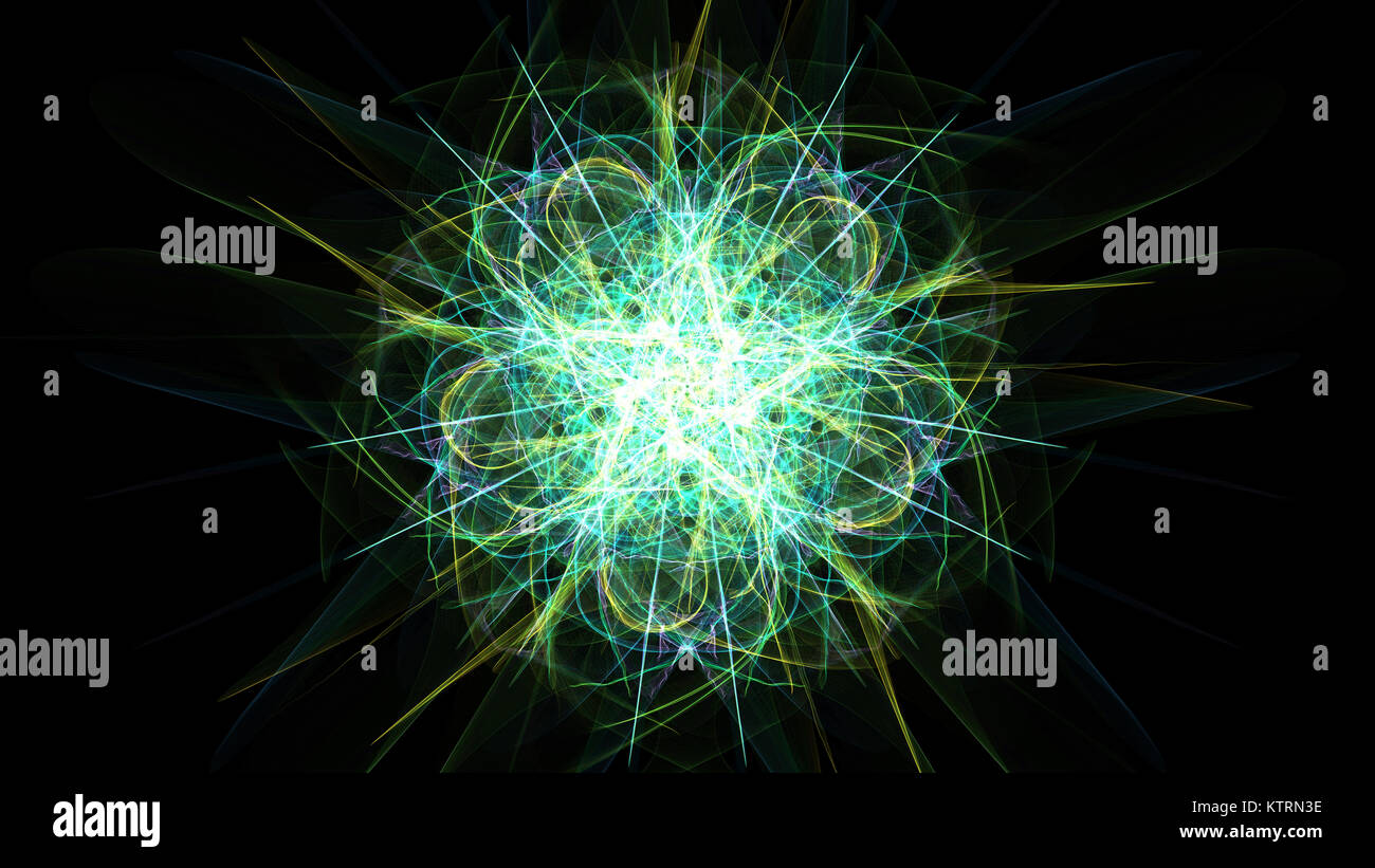 Colorful neon abstract symmetrical lights. Silk symmetry series Stock ...