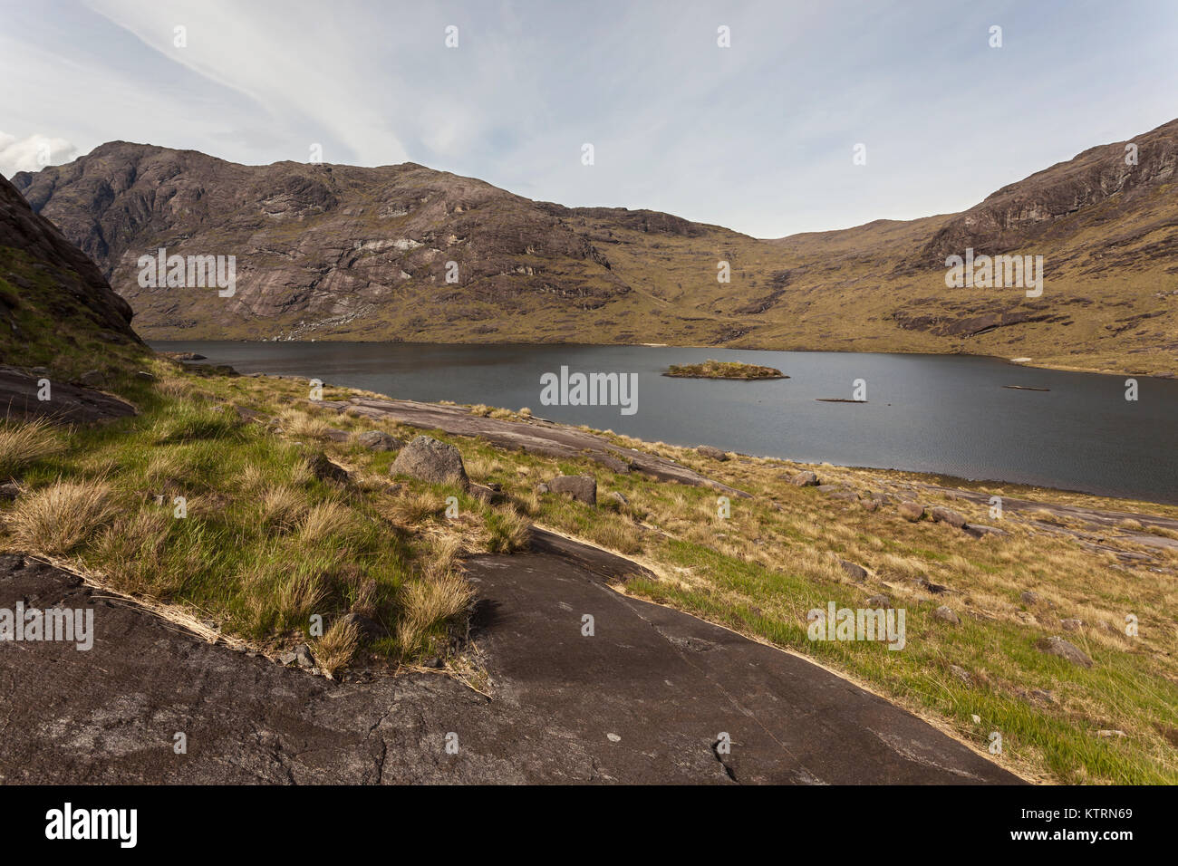 Loch na Cuilce - Cuilin Hills Stock Photo - Alamy