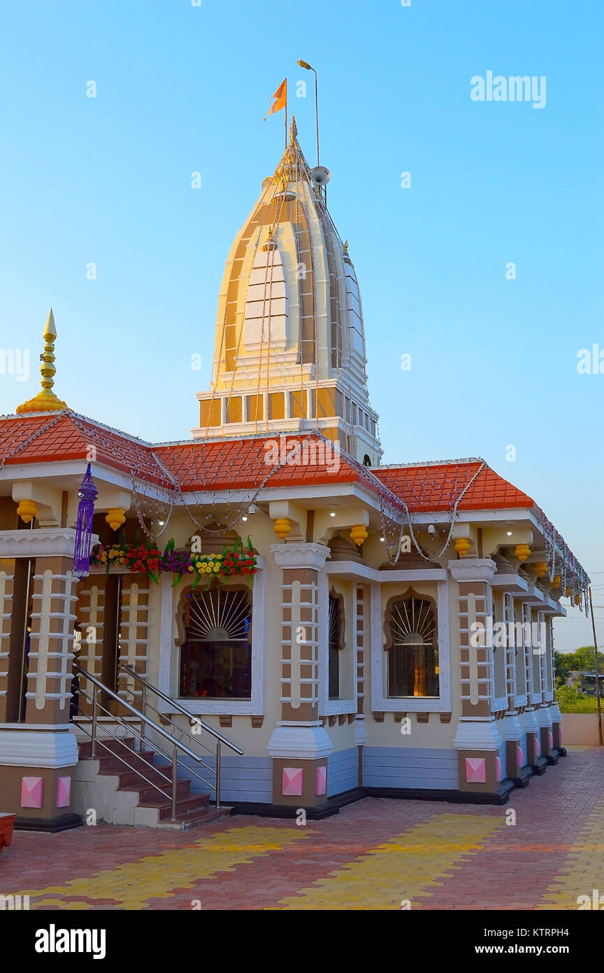 Shri Bhairavanath Temple front view in Karde, Shirur, Pune Stock Photo ...