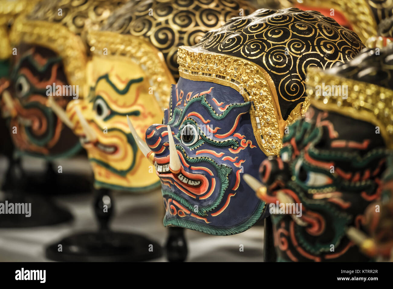 Hua Khon (Thai Traditional Mask) Used in Khon - Thai traditional dance ...