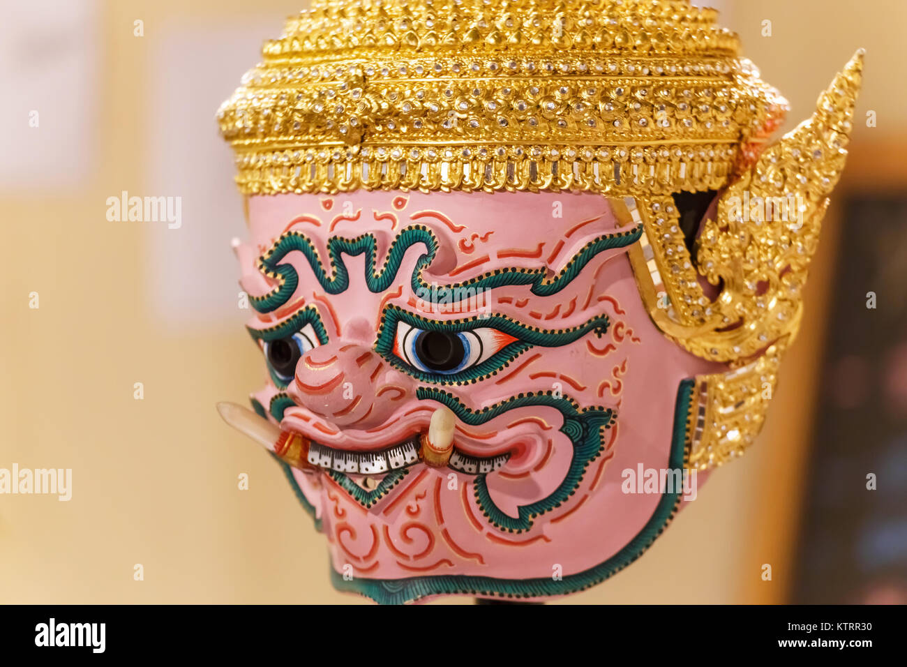 Hua Khon (Thai Traditional Mask) Used in Khon - Thai traditional dance of the epic Ramayana Saga ...
