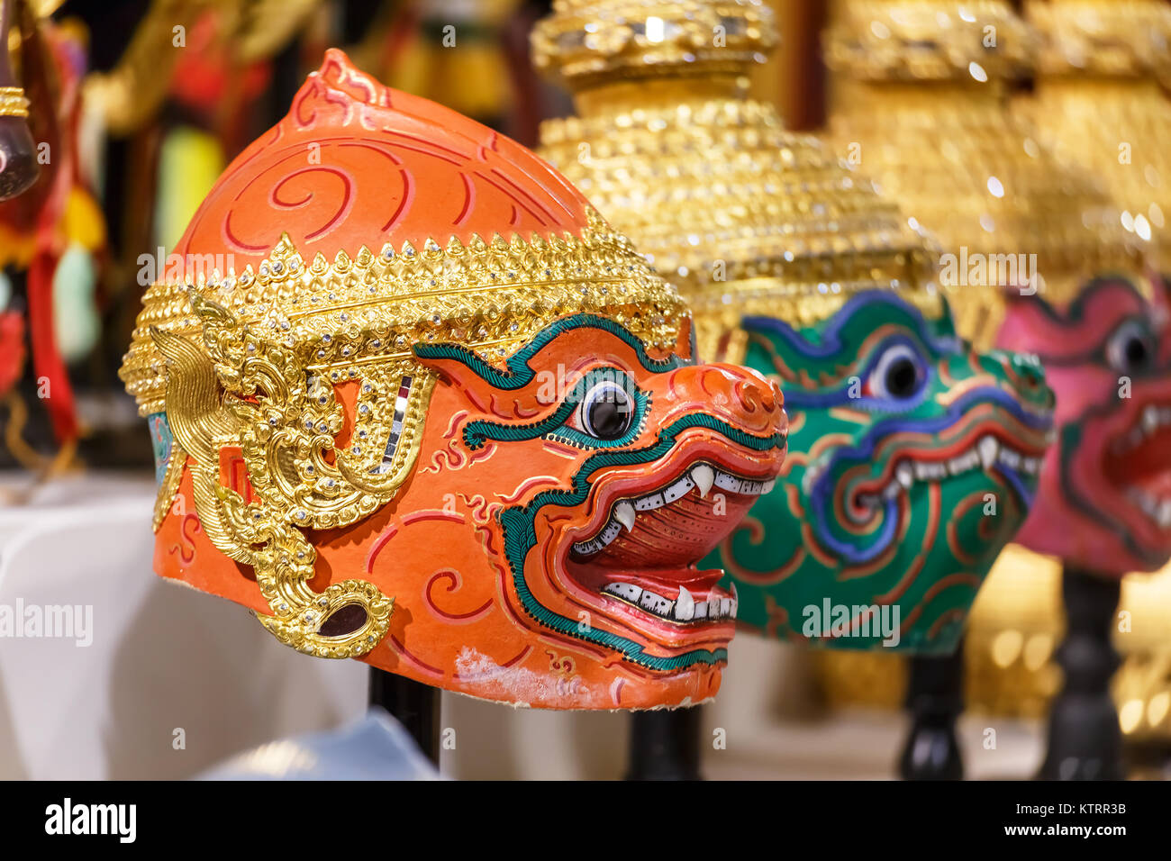 Hua Khon (Thai Traditional Mask) Used in Khon - Thai traditional dance ...