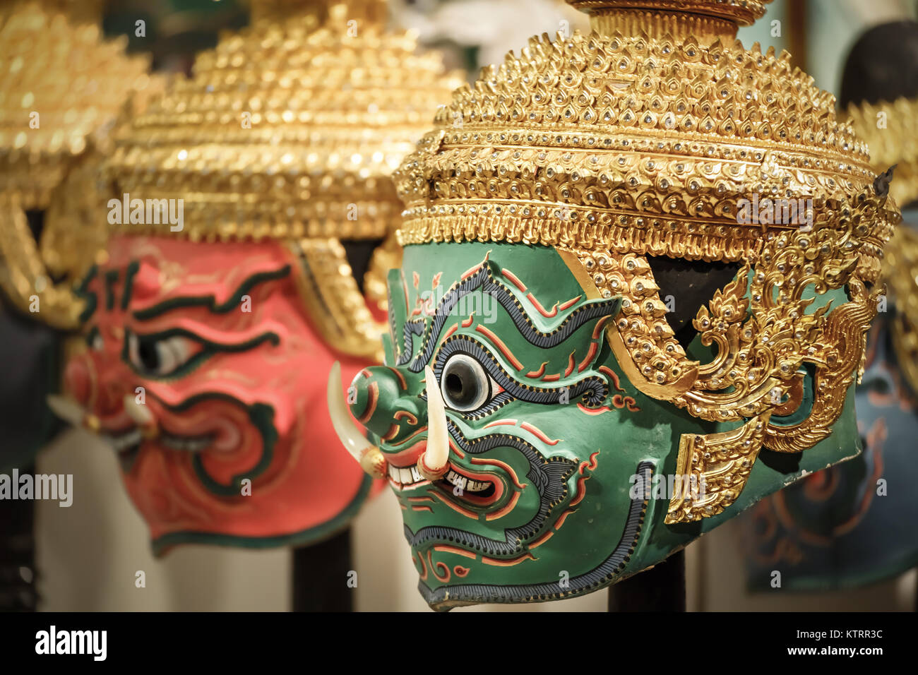 Hua Khon (Thai Traditional Mask) Used in Khon - Thai traditional dance ...