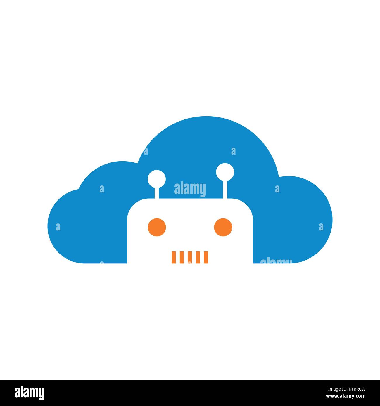 Modern Robotic Cloud Technology Logo Vector Illustration Graphic Design ...
