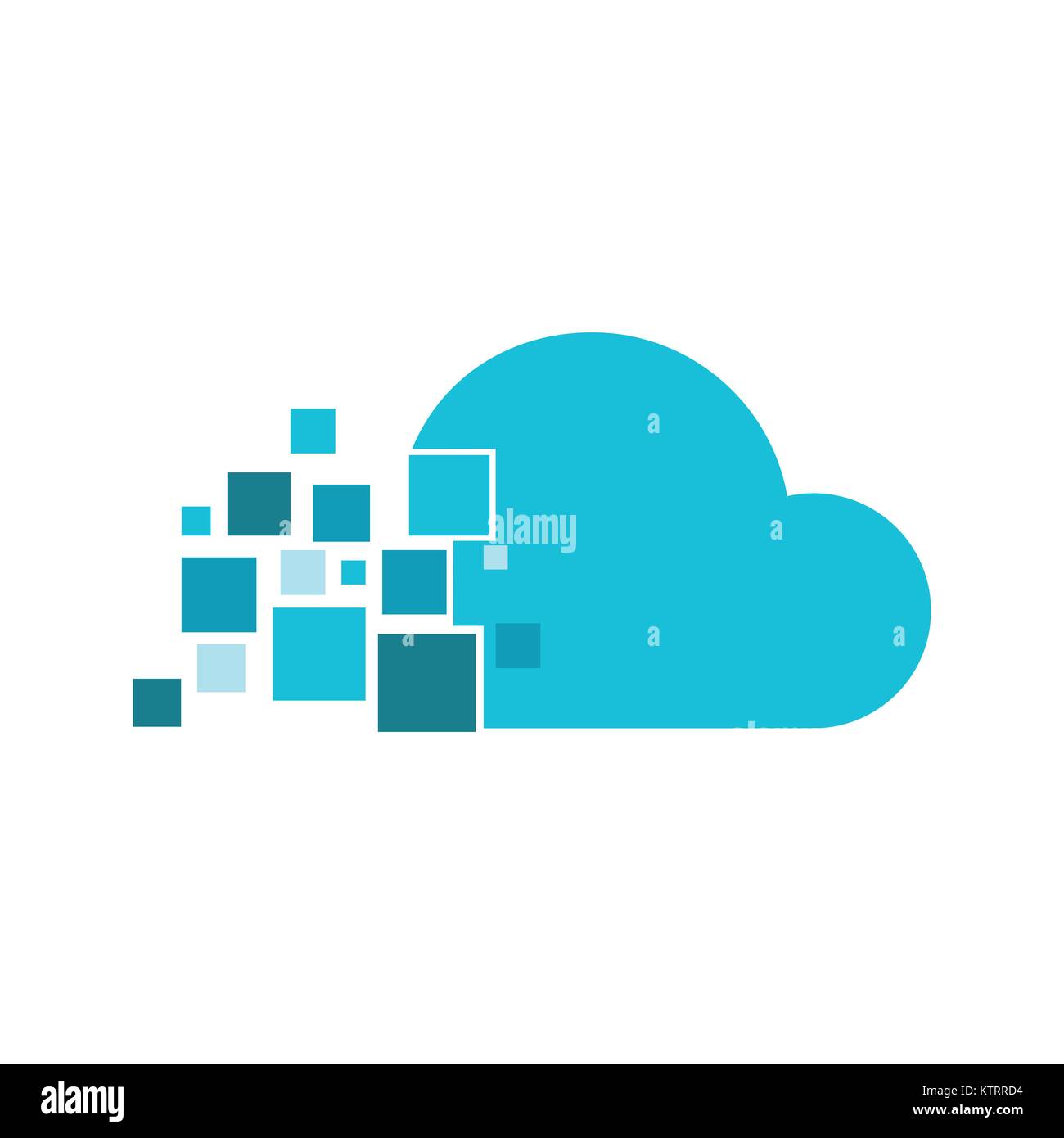 Cloud Fragment Technology Logo Vector Illustration Graphic Design Stock ...