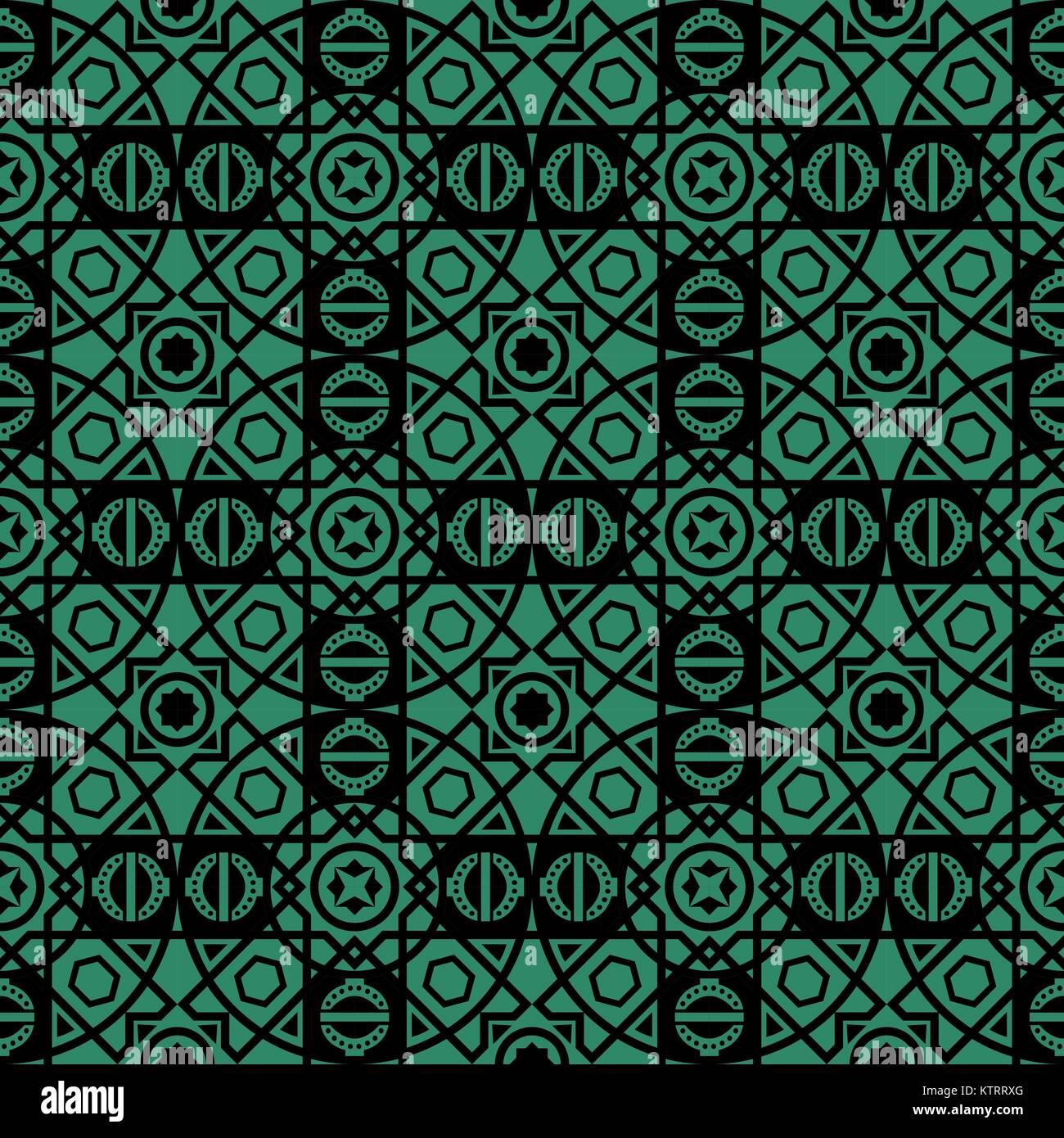 Antique seamless green background round square cross line Stock Vector ...