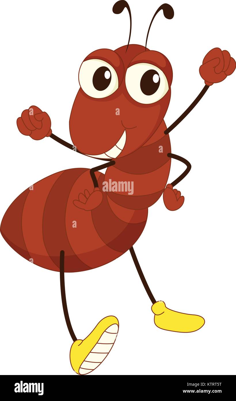 Ant cartoon character standing Stock Vector Images - Alamy