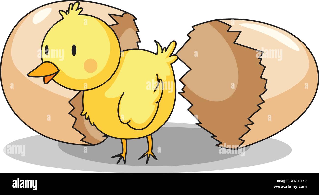 Illustration Of A Chick Hatching Stock Vector Image And Art Alamy