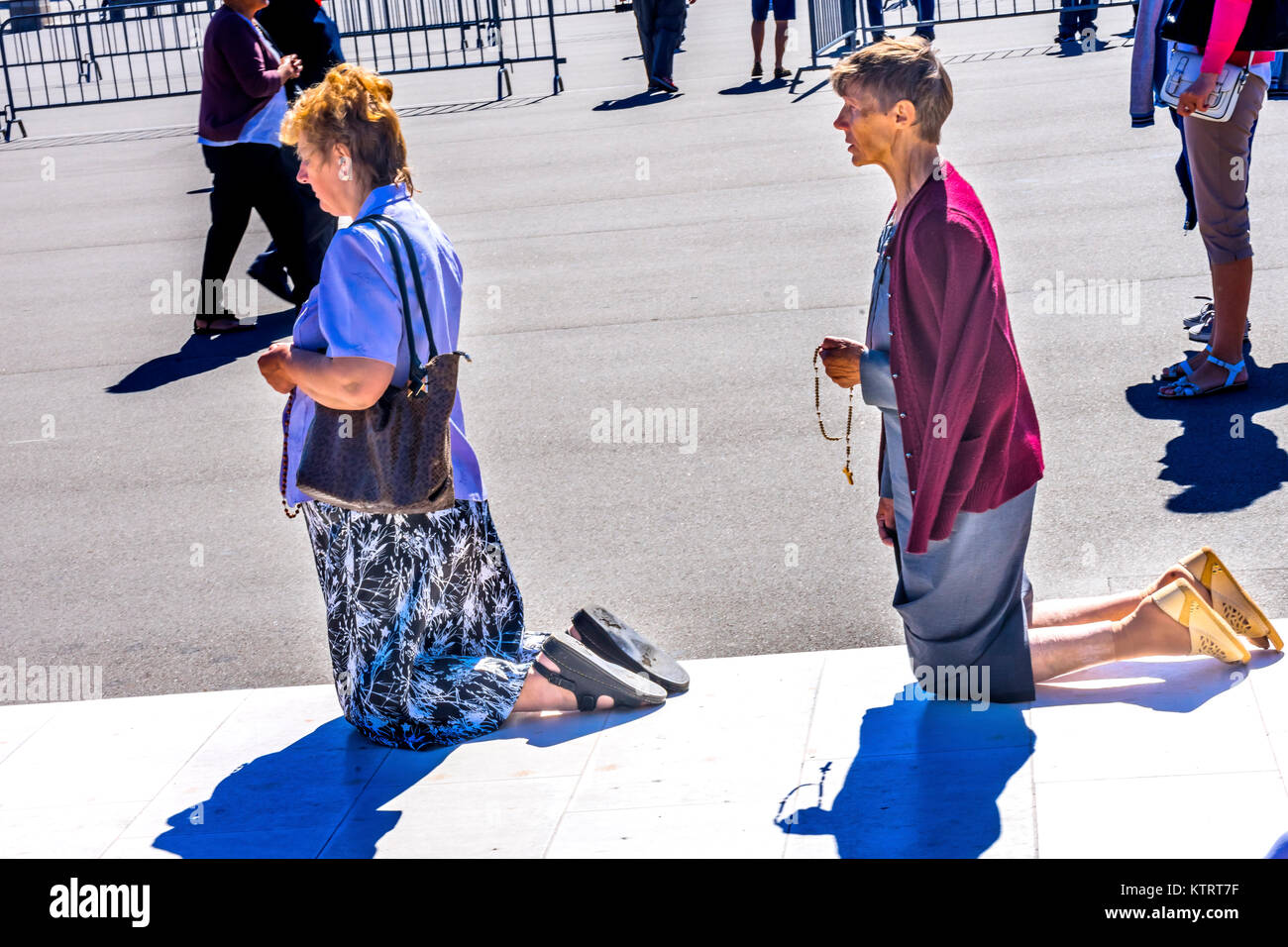 Kneeling Believers Pilgrims 100th Anniversary of Apparations ...