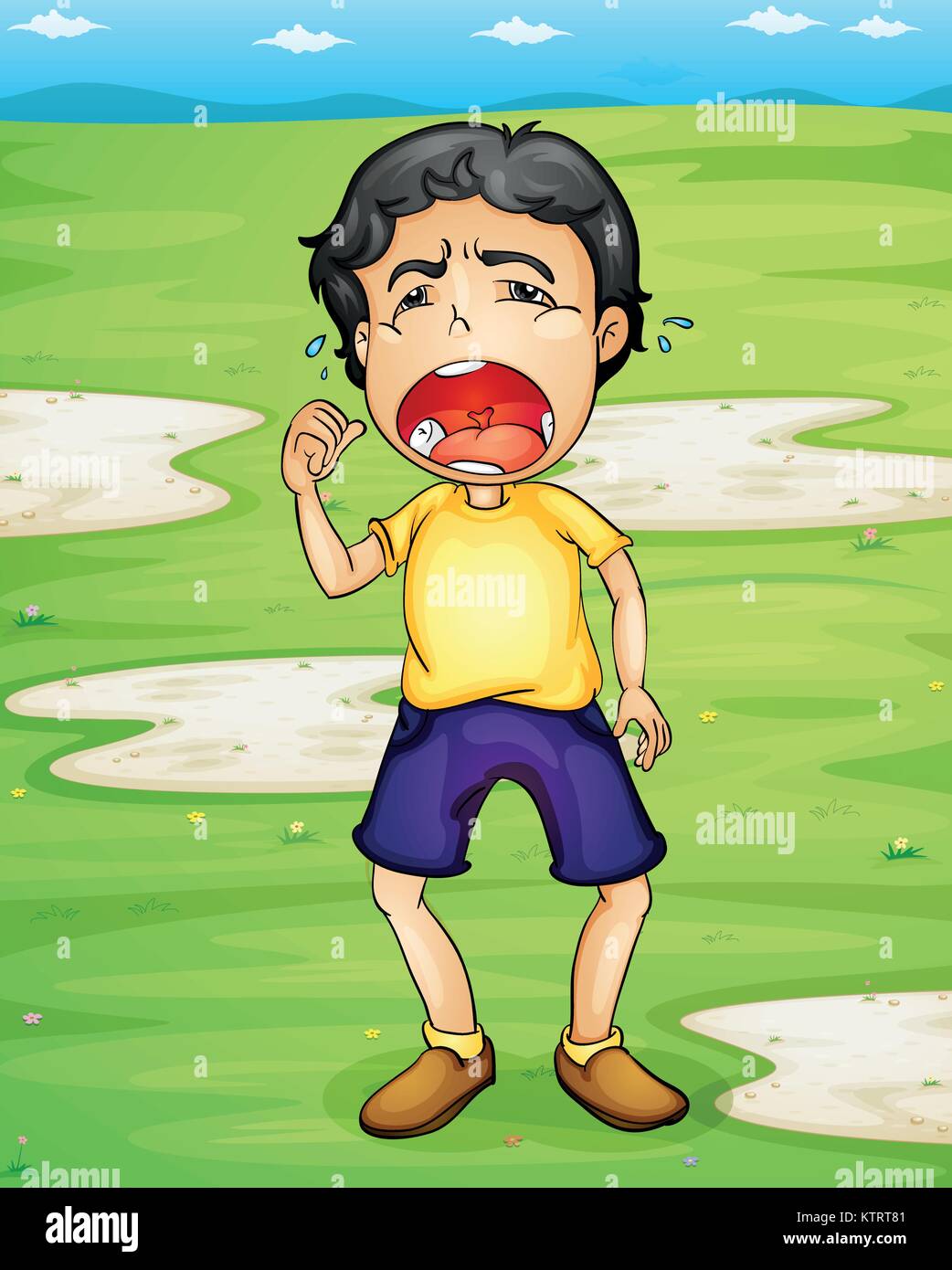 Illlustration of a child crying Stock Vector Image & Art - Alamy