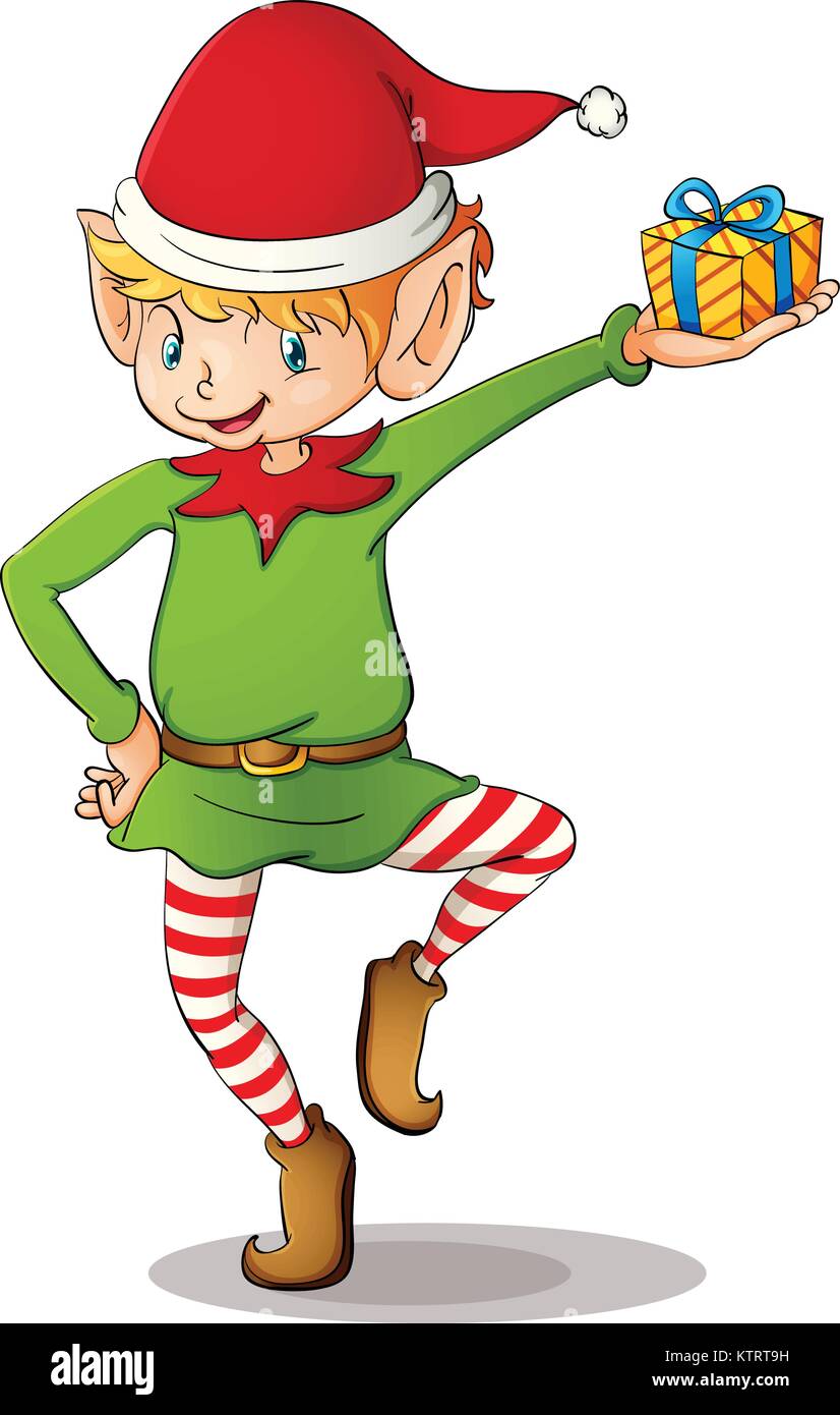 Illustration of a Christmas elf Stock Vector Image & Art - Alamy