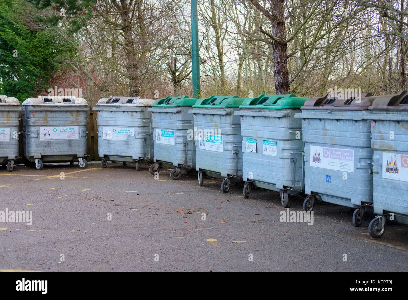 Recycle Glass Bottles Bank Green Blue Clear Bin Storage Containers ...