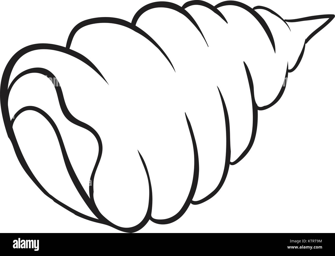 illustration of a cockleshell on a white background Stock Vector Image ...