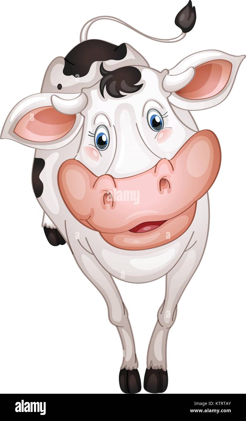illustration of a cow in a white background Stock Vector Image & Art ...