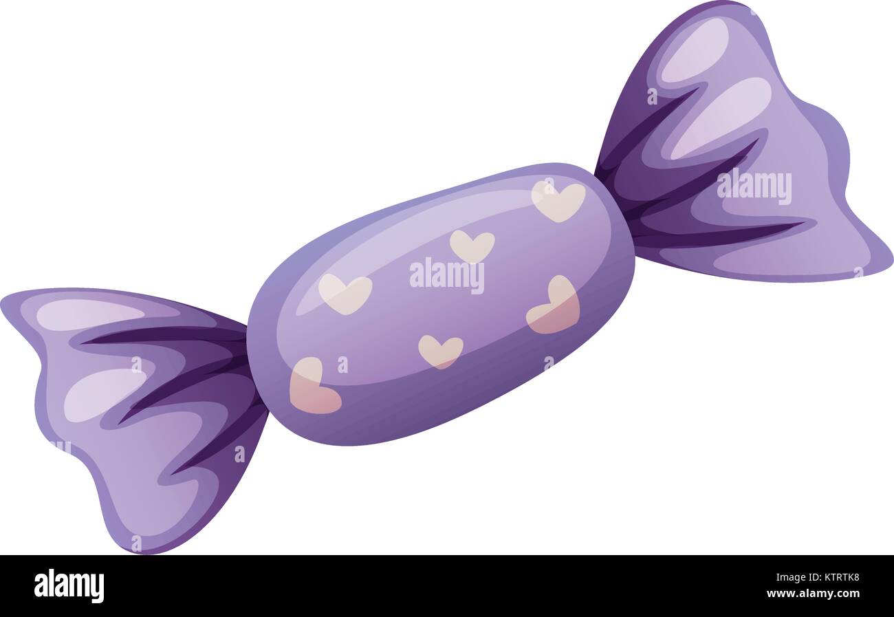 illustration of a purple candy on a white background Stock Vector Image ...